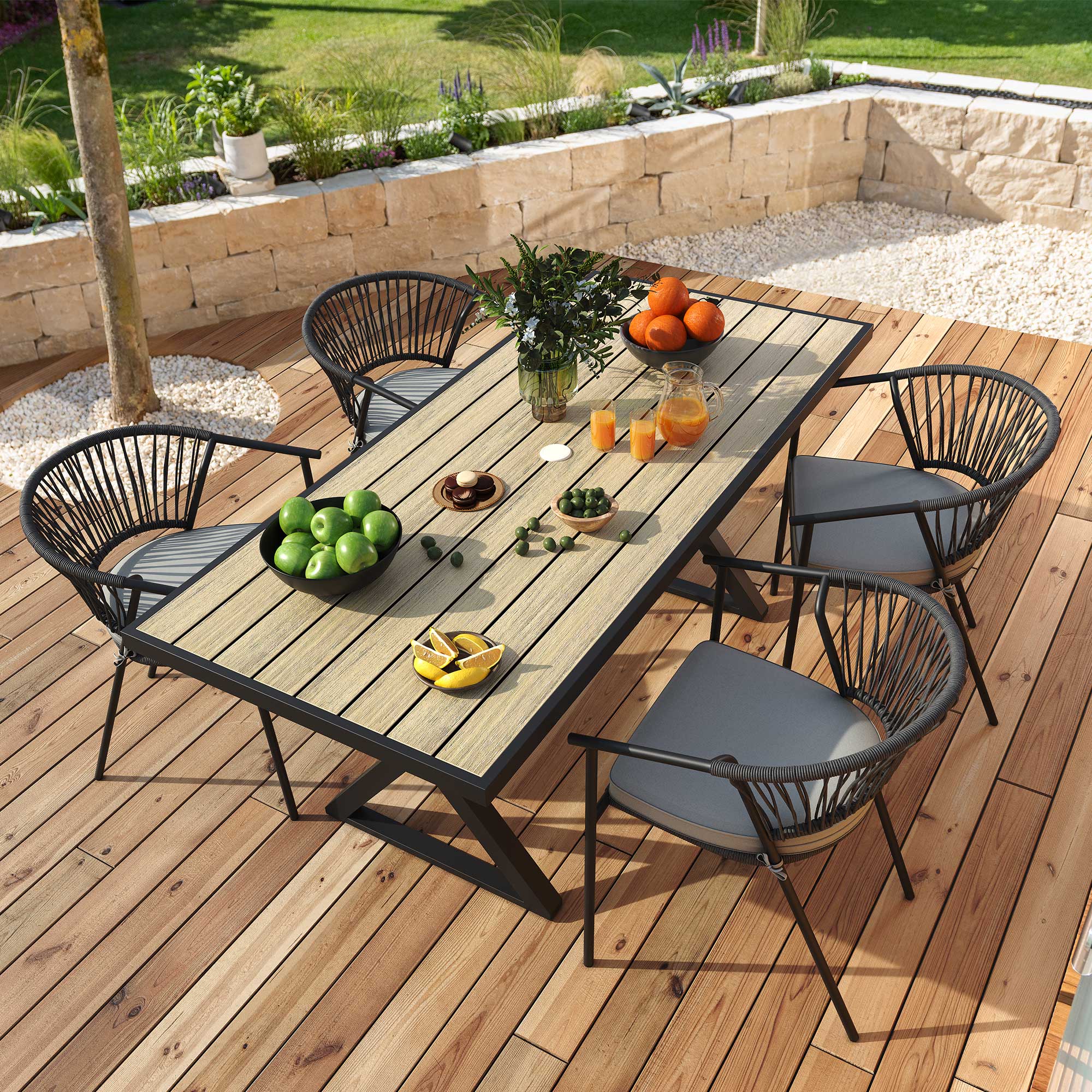 Karaya 4 seater dining set store