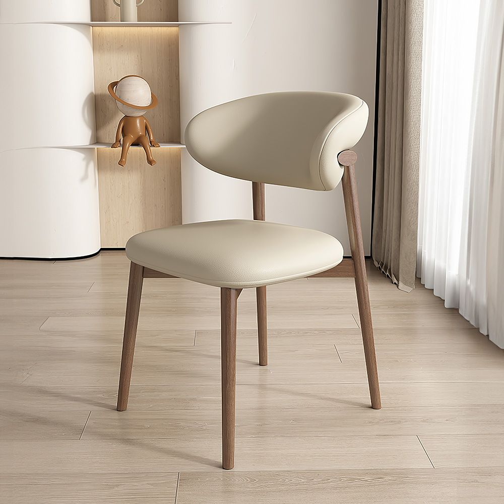 Hernest | Modern Solid Wood Set of 2 Dining Chairs PU Leather ...