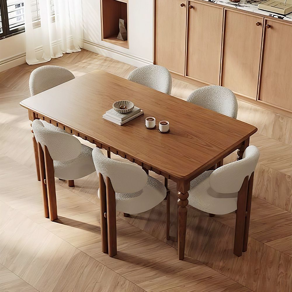 Hernest | Mid Century Dining Table Solid Wood Rectangle Hand Made ...