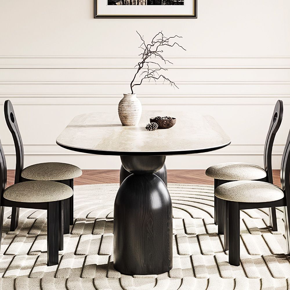 Hernest | 71" Modern Sintered Stone Dining Table with Stylish Design ...