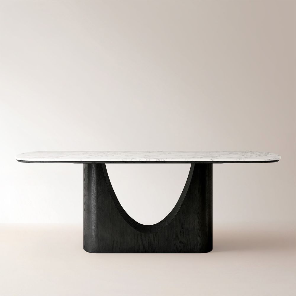 Arcen Modern 84" Stone Top Dining Table | HERNEST