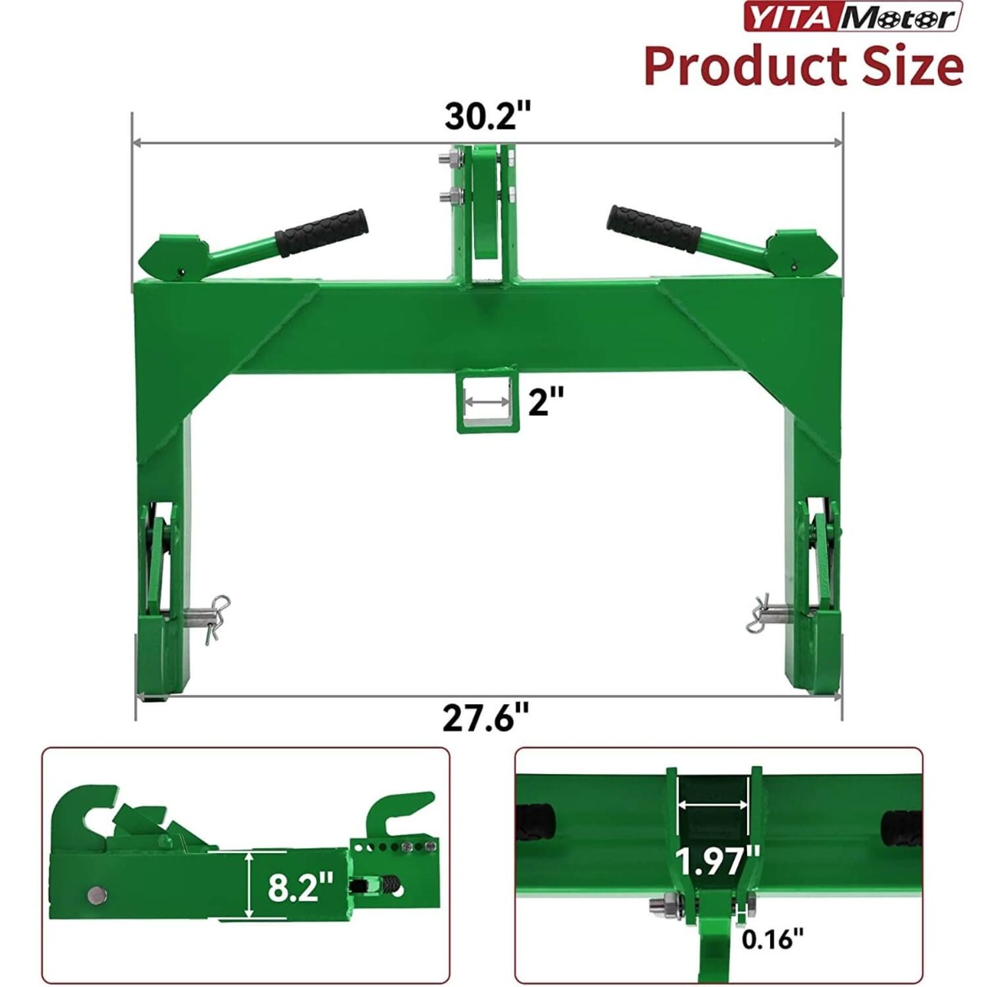 3 Point Hitch 3000 Lb Tow Attachment 3-Point Quick Hitch For Tractors ...