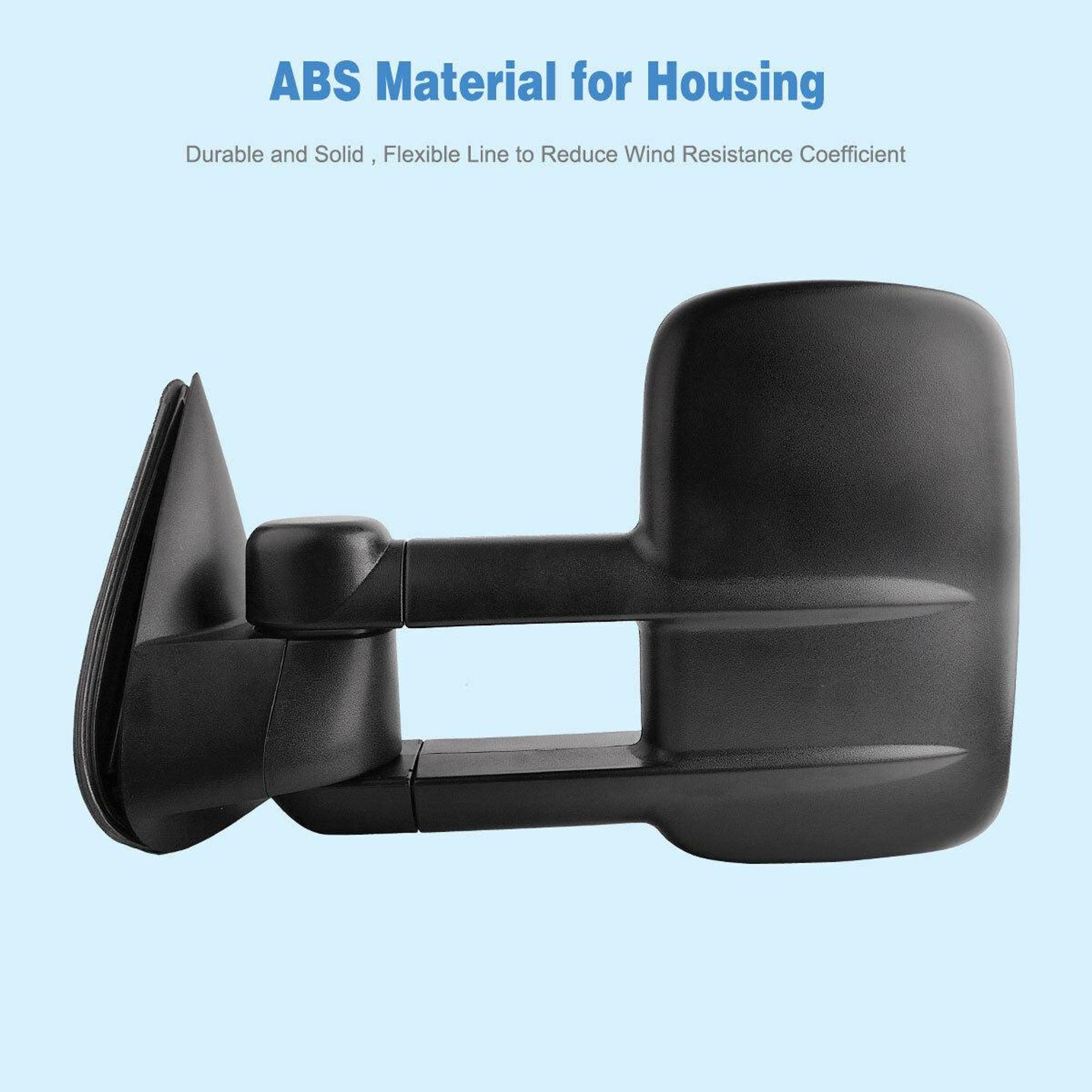 Manual Folding Trailer Mirror YITAMOTOR Left Driver Side Towing Mirror ...