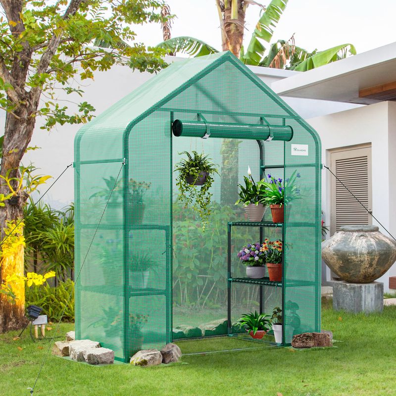 Yitahome | 2.4x4.7FT Portable Greenhouse Small Greenhouse with 3-Tier ...