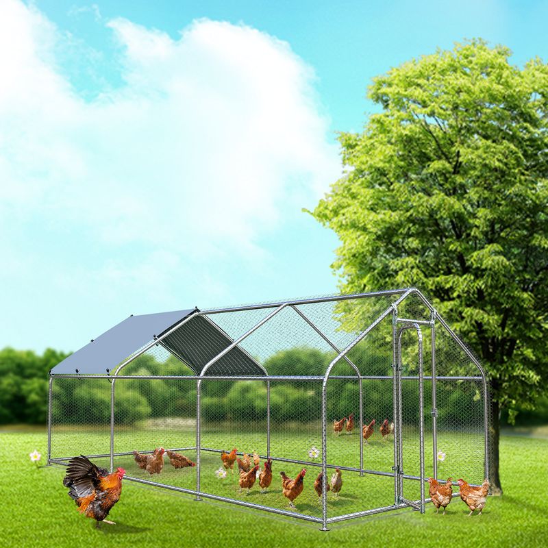 Yitahome | Large Metal Chicken Coop Walk-in Poultry Coop