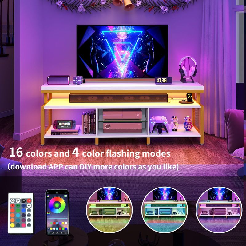 Yitahome | Modern LED TV Stands with Storage Television Table with ...