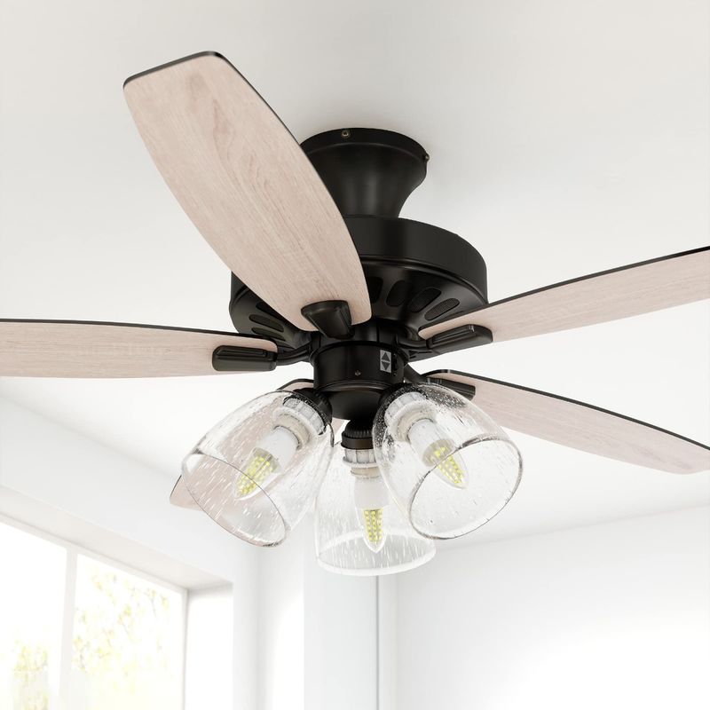 When To Use A Flush Mount Ceiling Fan Instead Of Light Fit | Shelly ...