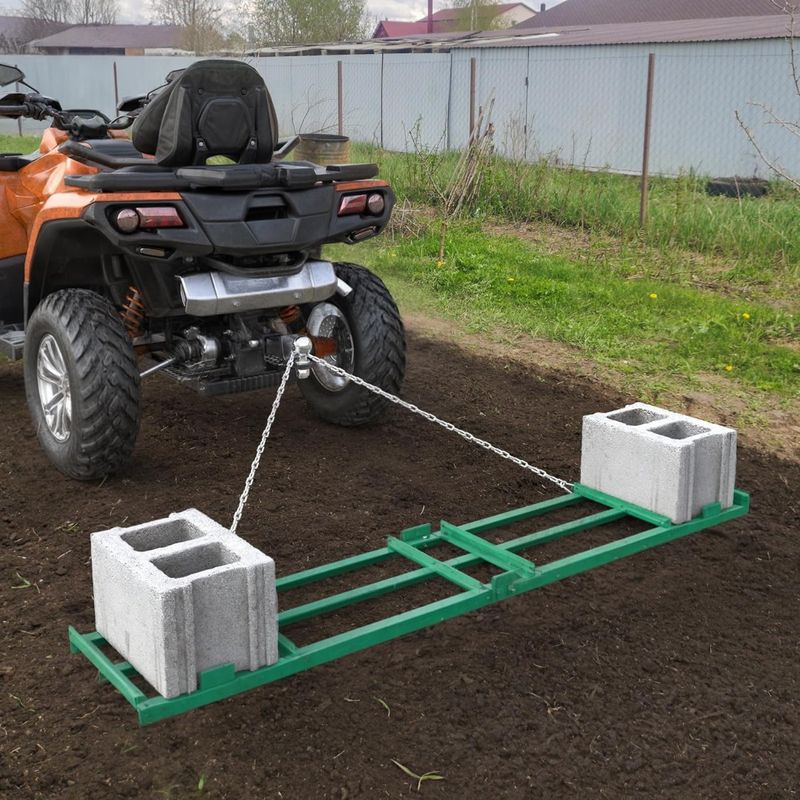 Lawn Leveling Rake 48 Inch 48" Wide Alloy Steel Driveway Drag Harrow ...