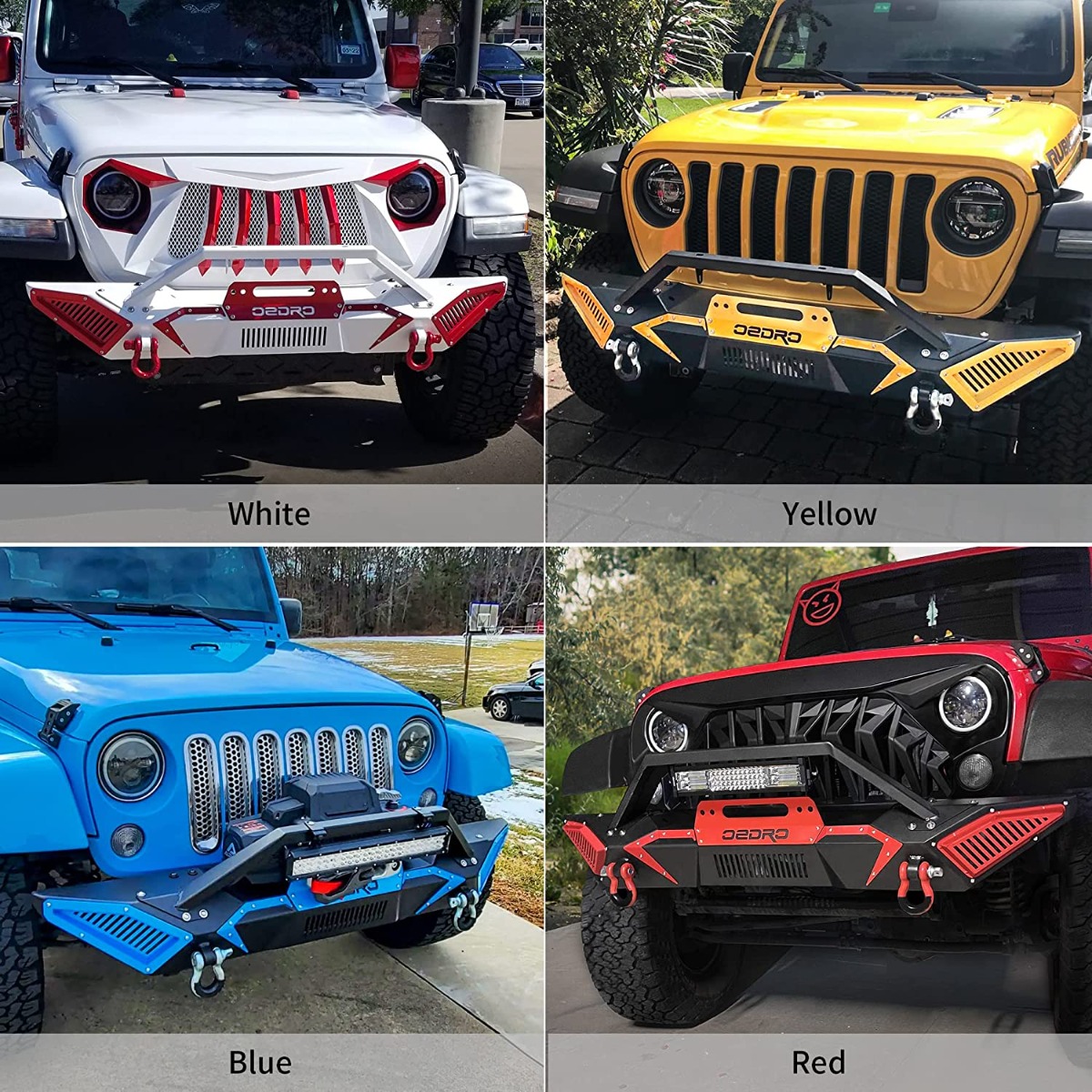 Front Bumper For Jeep 2018-2025 Wrangler JL/JLU Unlimited, Hawkley